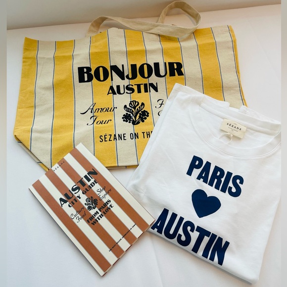 Sezane | Bags | Brand New Sezane Austin Tote With Sezane Austin Map ...